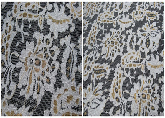 Dresses Flower Metallic Lace Fabric / Lightweight Nylon Fabric CY-LW0219