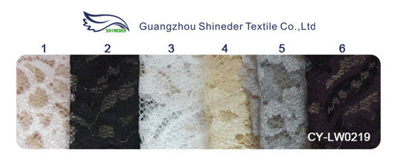 Eco Friendly Lace Metallic Nylon Fabric For Apparel Black CY-LW0219