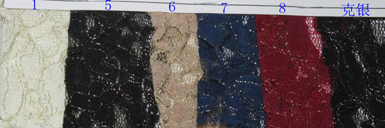 Stretchable Red Metallic Lace Fabric For Wedding Dress CY-LW0791 SGS