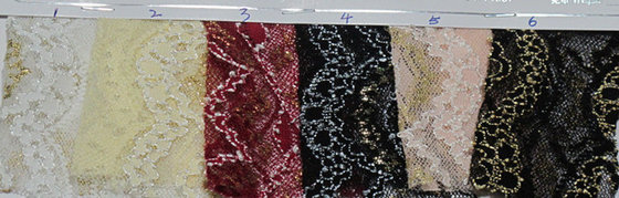 Elastic Multi Colored Lingerie Metallic Lace Fabric Anti-Static CY-LW0798