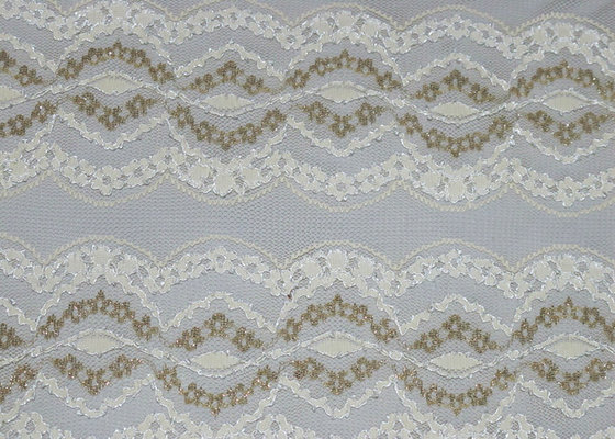 Underwear Metallic Lace Fabric Nylon Polyester Spandex Material CY-LW0798