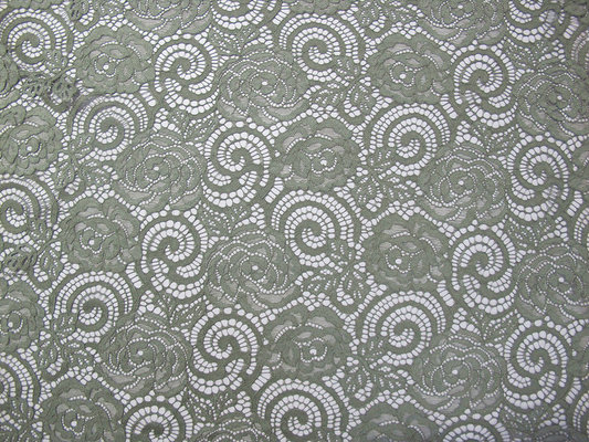 Flower Nylon Lace Fabric Knitted For Garment With Non-Stretch Lace