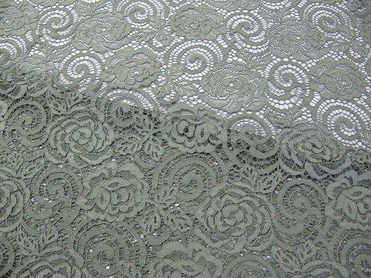 Flower Nylon Lace Fabric Knitted For Garment With Non-Stretch Lace