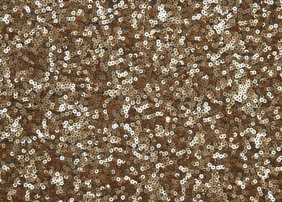 Washable Beaded Lace Fabric with Gold Color Shining Sequins CY-XP0002