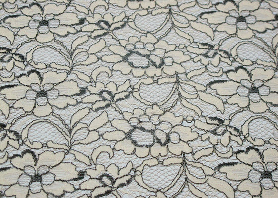 Guipure Polyester Nylon Cord Lace Fabric Anti-Static , 150cm Width CY-LW0633