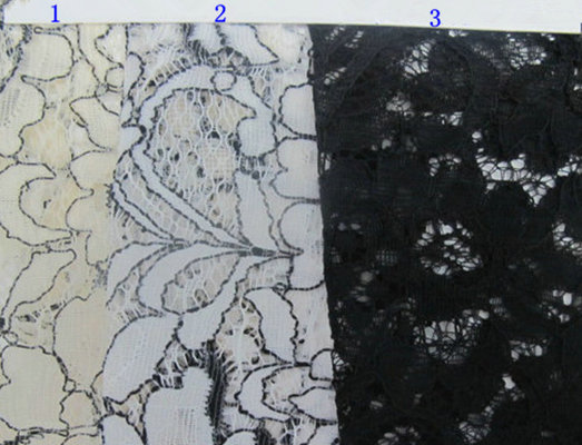 Guipure Polyester Nylon Cord Lace Fabric Anti-Static , 150cm Width CY-LW0633