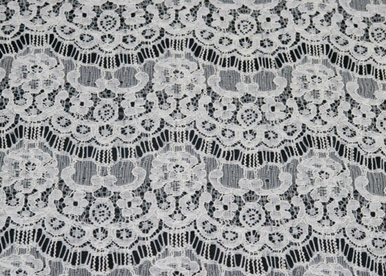 Eyelash Corded Lace Fabric Water Soluble , Stretchy Nylon Cotton Fabric CY-LW0716