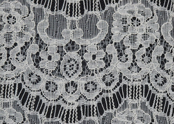 Eyelash Corded Lace Fabric Water Soluble , Stretchy Nylon Cotton Fabric CY-LW0716