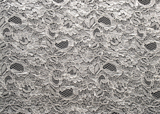 Nylon Rayon Viscose Corded Lace Fabric Jacquard Shrink-Resistant CY-LW0733