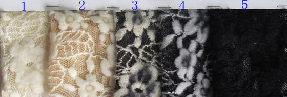 Washable Brushed Floral Lace Stretch Fabric / Nylon Cotton Spandex Fabric CY-LQ0043