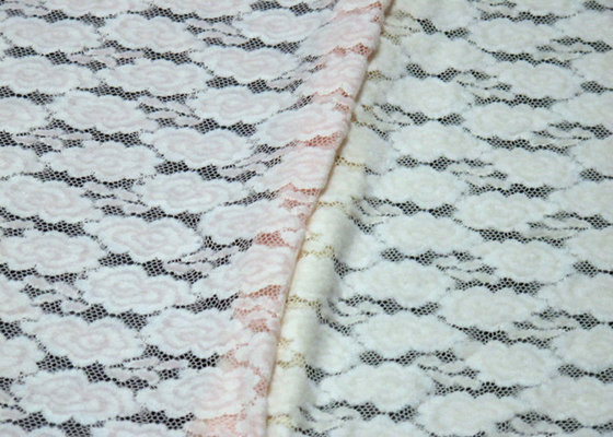 OEM Brushed Lace Breathable 30% Nylon 60% Cotton 10% Spandex Fabric CY-LQ0041