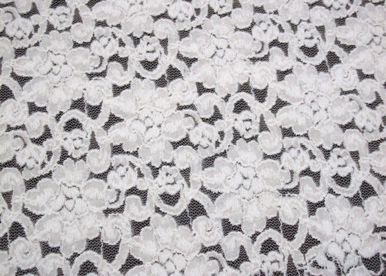 Elegant Ivory Brushed Water Soluble Lace Fabric For Dress Eco Friendly CY-LQ0042
