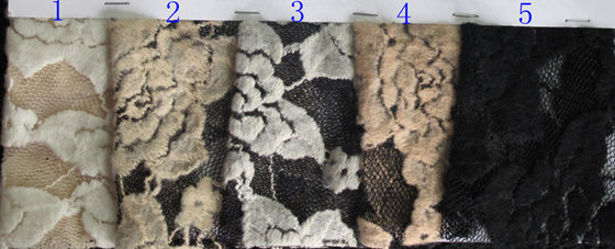 Custom Nylon Spandex Brushed Lace Fabric Anti Static 125cm Width CY-LQ0038