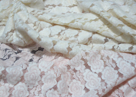 Jacquard Brushed Lace Anti-Static Fabric With 140cm Width SGS CY-LQ0041