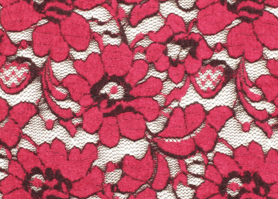 Red Brushed Elastic Lace Fabric Eco Friendly 135cm Width OEM / OMD CY-LQ0001