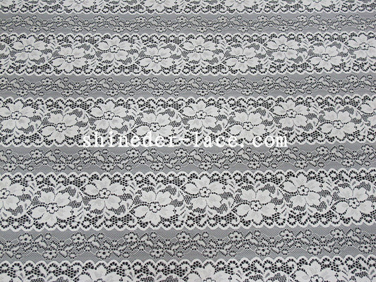 Delicate Flower Striation Spacing Stretch Lace Fabric With Nylon Spandex Material For Dress SYD-0173