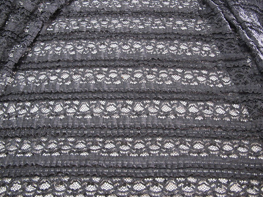 Stretch Lace 92% Nylon 8% Spandex Fabric , Beige Elastic Lace Trim CY-LW0220