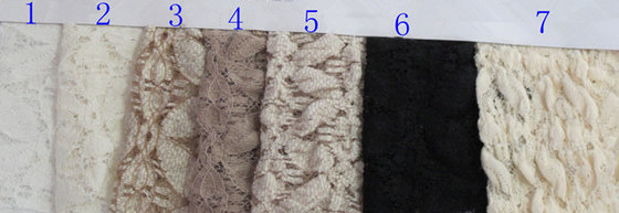 Garment Anti-Static Stretch Lace Fabric Yellow , Cotton Nylon Spandex Fabric CY-LW0631