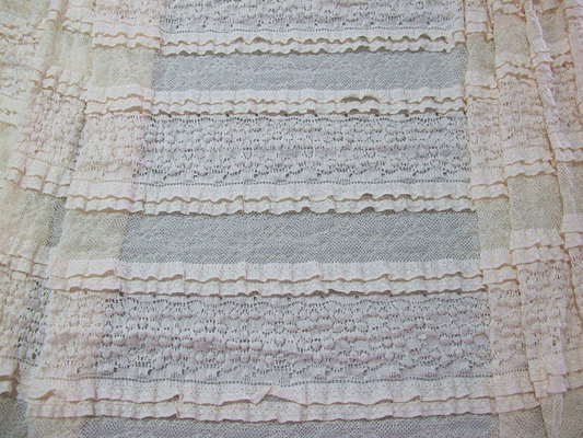 Multilayer Bridal Stretch Lace Trim Fabric Eco Friendly 50’’- 52’’ CY-LW0182