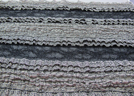 Multilayer Bridal Stretch Lace Trim Fabric Eco Friendly 50’’- 52’’ CY-LW0182