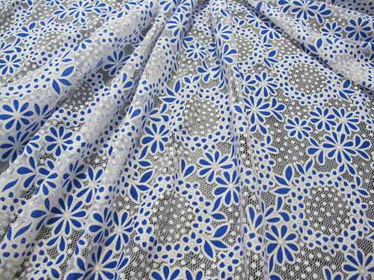 Cotton Circle Colored Polyester Lace Fabric Burnout Allover Flower Lace for Kid Clothes(CY-DK0043)