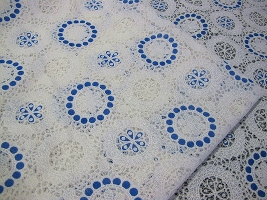 Pink Geometric Polyester Lace Fabric Cotton Burnout Allover Lace for Lady Clothes(CY-DK0041)