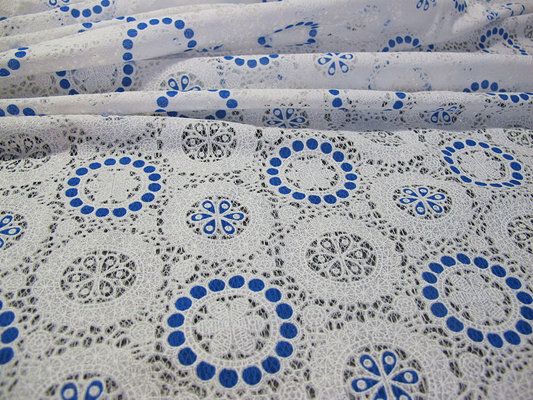 Pink Geometric Polyester Lace Fabric Cotton Burnout Allover Lace for Lady Clothes(CY-DK0041)