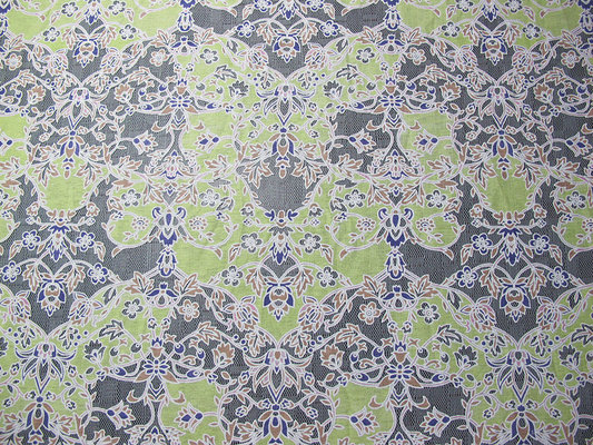 Colored Unique Floral Polyester Lace Fabric Cotton with Burnout Curtain Lace and Eco-friendly Dyeing(CY-DK0045)