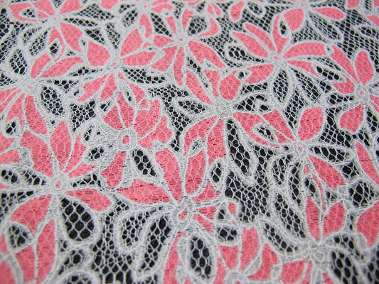Colored Allover Cotton Polyester Lace Fabric with Burnout Flower Lace for Fashion Lady Dress(CY-DK0046)