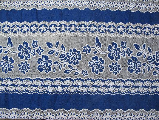 Elegant Cotton Polyester Lace Fabric Burnout Lace Orange for Lady Dress / Wedding Dress(CY-DK0031)