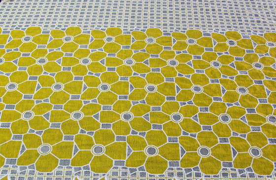 Cotton Yellow Polyester Lace Fabric Floral with Eco-friendly Dyeing(CY-DK0032)