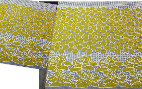 Cotton Yellow Polyester Lace Fabric Floral with Eco-friendly Dyeing(CY-DK0032)