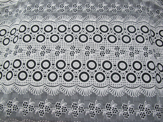 Cotton Colored Dot Polyester Lace Fabric Burnout Flower Lace for Girls ' Dress and Skirts(CY-DK0022)