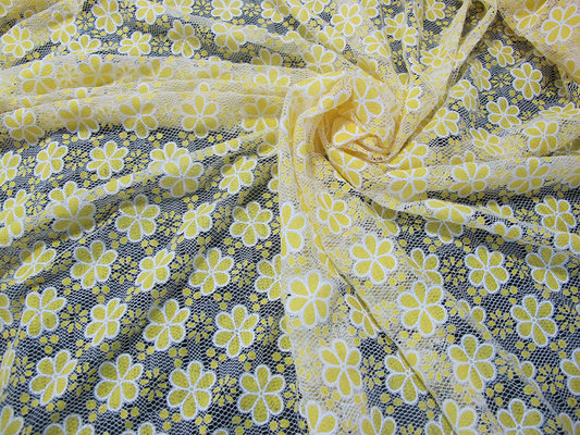 Printed Cotton Charming Polyester Lace Fabric with Allover Lace for Lady Garment(CY-DK0021)