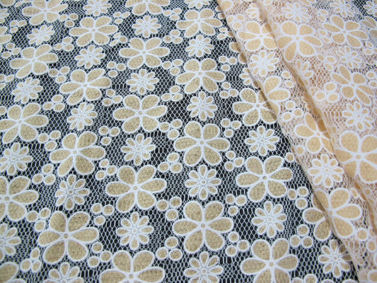 Printed Cotton Charming Polyester Lace Fabric with Allover Lace for Lady Garment(CY-DK0021)