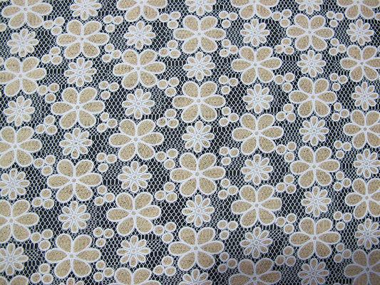 Printed Cotton Charming Polyester Lace Fabric with Allover Lace for Lady Garment(CY-DK0021)