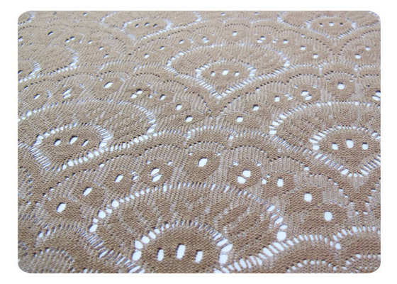 Water Soluble Fan Shaped Lace Fabric 65% Terylene + 35% Cotton CY-CT8521