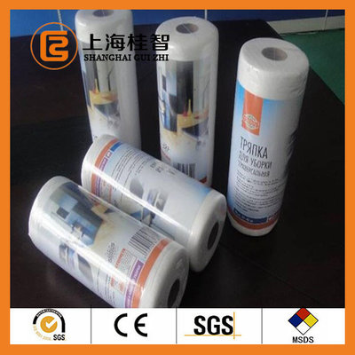 100% Rayon Nonwoven Fabric Spun Laced Material for Baby Wipes , Healthcare