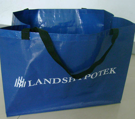 White Folding 120G PP Non-Woven Shopping bag Heart Transfer Printing