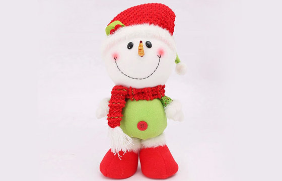 30CM Customizable snowman doll plush Holiday stuffed Toys Of Fiber cotton