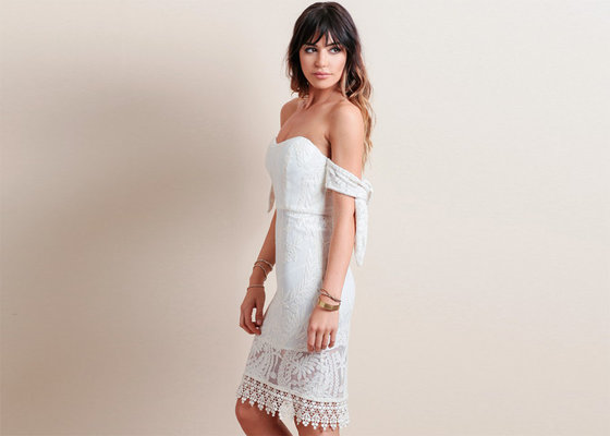 Cream Embroidery Evening Wedding Party Dresses Sweetheart Neckline