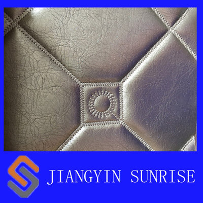 Comfortable Bedroom Wall Faux Leather Upholstery Fabric Approved EN