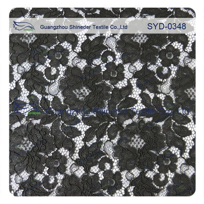 Latest Scalloped Repeat Floral Nylon and Cotton Thic Cord Lace