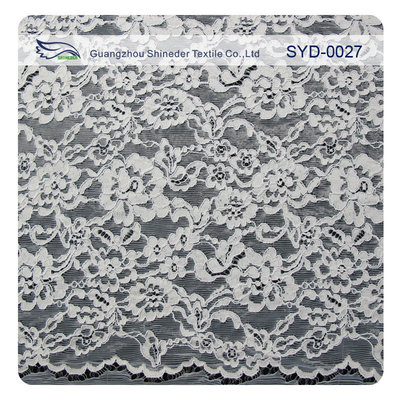 Silver Fashion Swiss Corded Jacquard Lace Fabric Brides Dresses