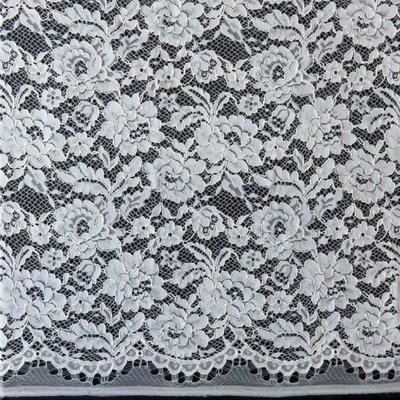 Modern Black Macrame Corded Lace Fabric By The Yard , Eco-Friendly
