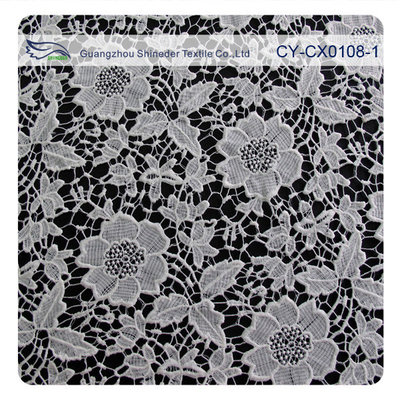 100% Polyester lace fabric, chemical lace, flower embroidery lace for lady dress bridal dress