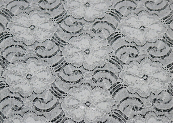 Nylon Spandex Elastic Lace Fabric