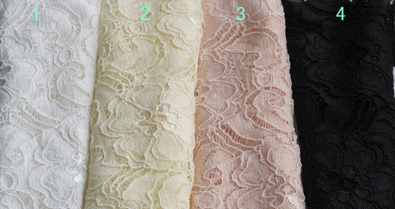 Nylon Spandex Elastic Lace Fabric