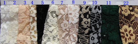 Anti-Static Spandex Elastic Lace Fabric With 150cm Width OEM / ODM CY-LW0652