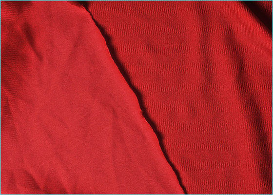 Bright Red Polyester Spandex Fabric , Knit Type Poly Crepe Fabric